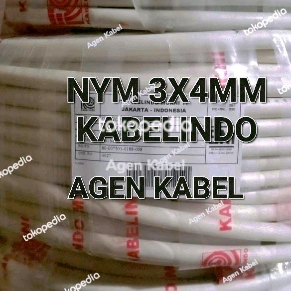 Jual KABEL KABELINDO NYM 3X4 / KABEL TUNGGAL 3X4 putih 3x4 / 3x4 kaku ...