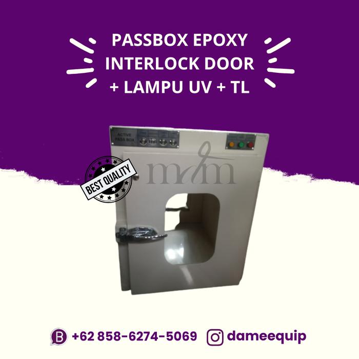 Jual Passbox Clean Room Steel Epoxy Interlock Door + Lampu UV+TL ...
