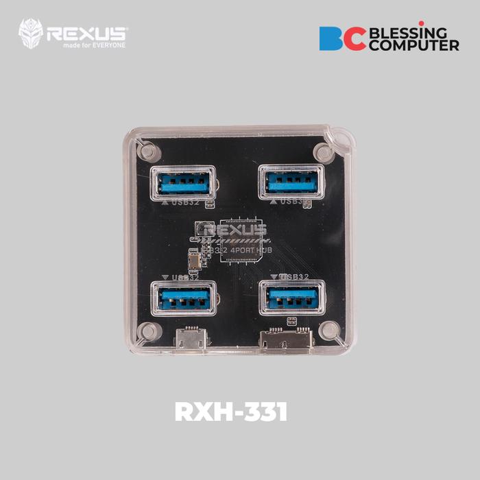 Jual usb hub 4 port Rexus Type C V3.2 RXH-331 Transparant / Usb Hub Rexus - Kota Denpasar ...