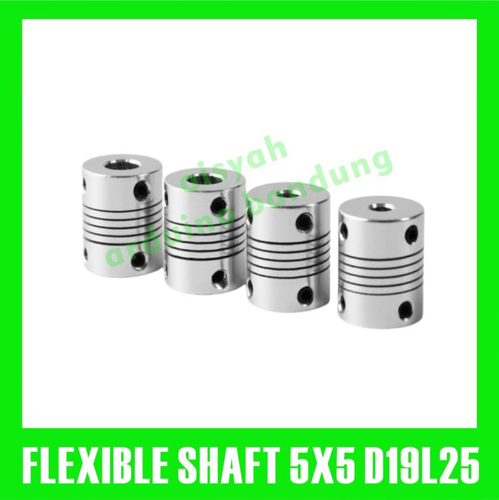 Promo Flexible Shaft 5x5 mm Coupling CNC Motor Coupler 5mm to 5 mm ...