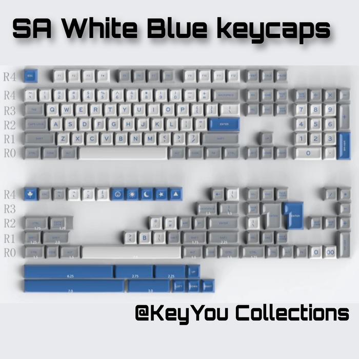 Jual SA profile Grey Blue White Keycaps Doubleshot ABS pbt - Kab ...