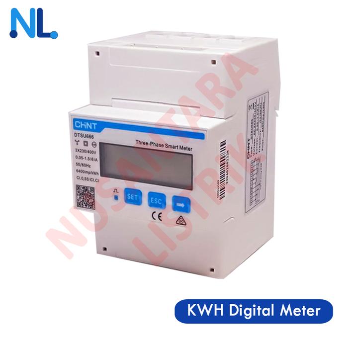 Jual CHINT KWH Meter DTSU666 230V 3P4W RS485 - 5(80)A RS485 - Kota ...