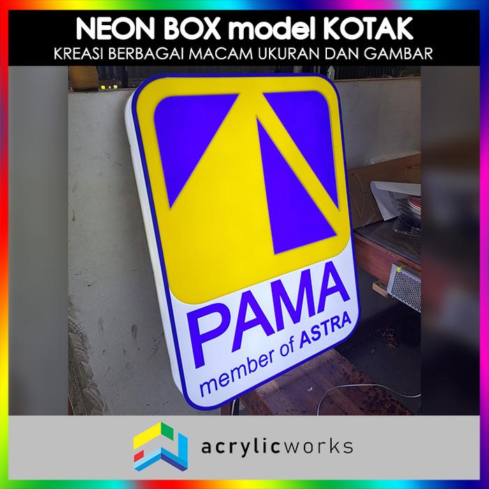 Jual Neon Box Kotak Nyala LED Ukuran Custom BEBAS MURAH CEPAT - Jakarta ...