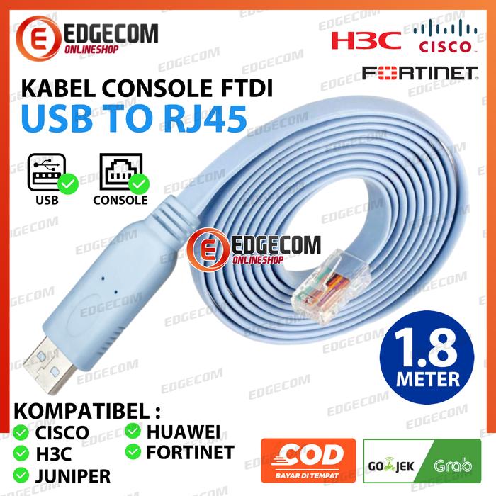 Jual Kabel Console FTDI USB to RJ45 1,8 Meter - USB A - Jakarta Pusat ...