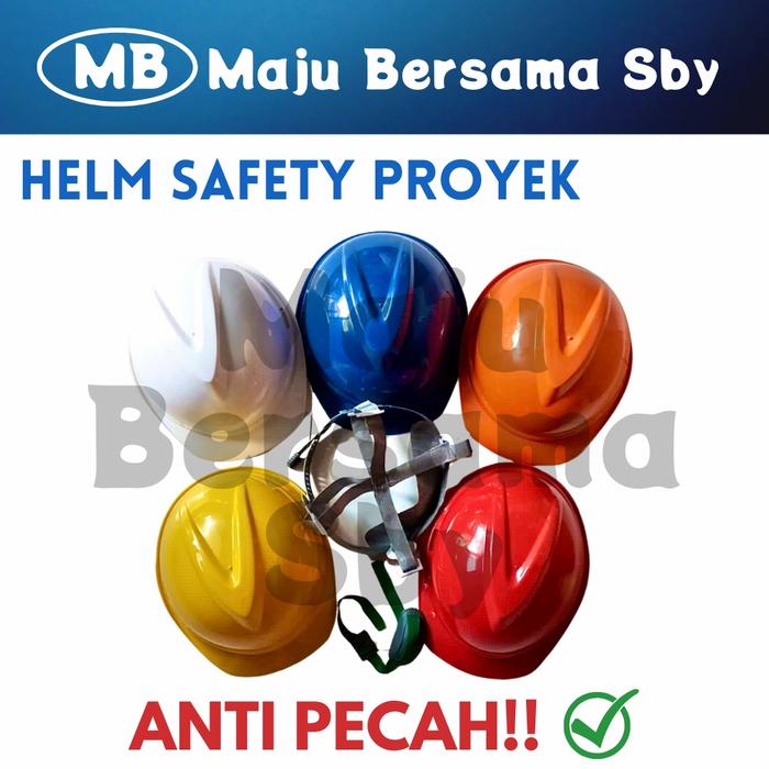Jual Helm Proyek Safety Anti pecah Safety Helmet - Biru - Kota Surabaya ...