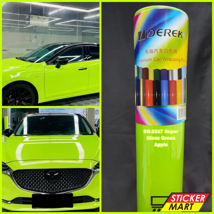 Jual Sticker Premium Derek Super Glossy Green Aple 50 cm Meteran - Kota ...