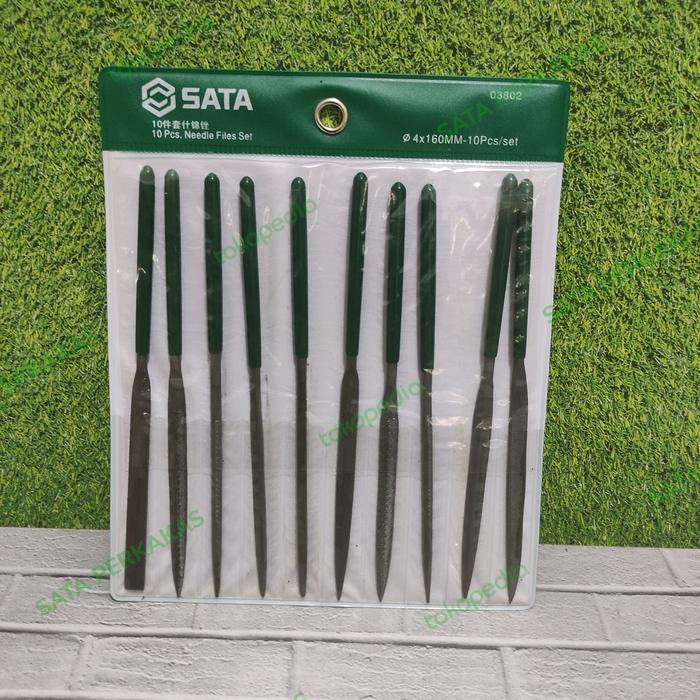Jual KIKIR FILE SET 03802 - 10PC. ASSORTED NEEDLE FILE SET 4X160MM SATA ...