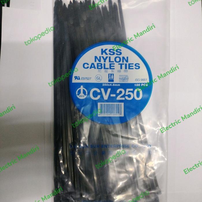 Jual KSS NYLON CABLE TIES CV-250/25CM X 4,8MM - HITAM - Jakarta Pusat ...