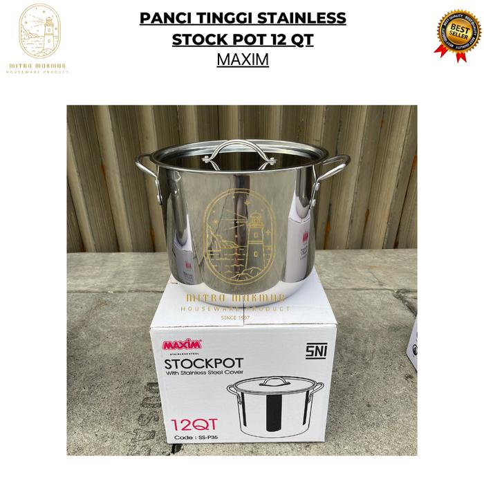 Jual PANCI STAINLESS 304 PANCI MASAK SOP BAKSO / STOCK POT 8 12 16 20 ...