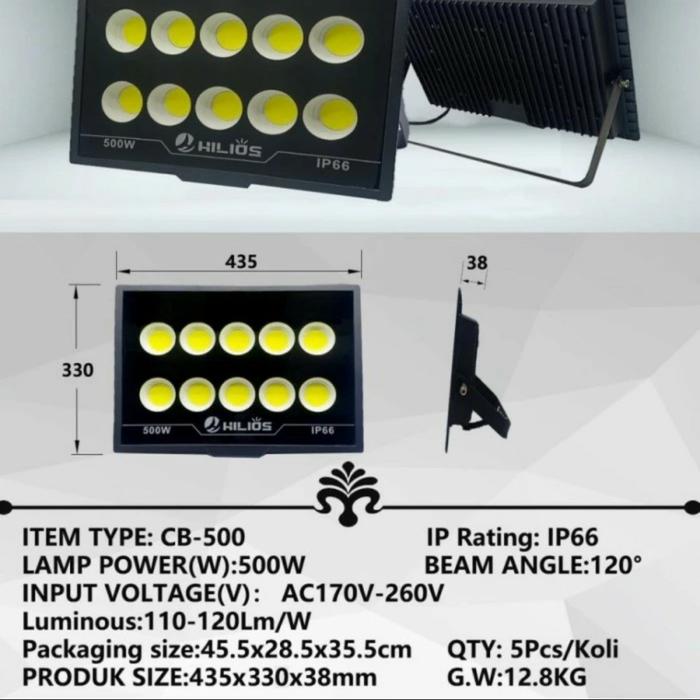 Jual Hilios COB led sorot tembak lampu jalan 50w 100w 200w 400w 500w 1000w - HILIOS cob 500w ...