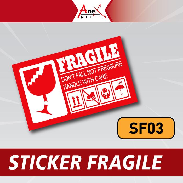 Jual STICKER LABEL FRAGILE PECAH BELAH / FRAGILE MAKANAN / STIKER ...