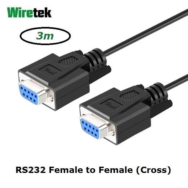 Jual Kabel Serial RS232 Female to Female ( Cross ) 3 meter WIRETEK ...