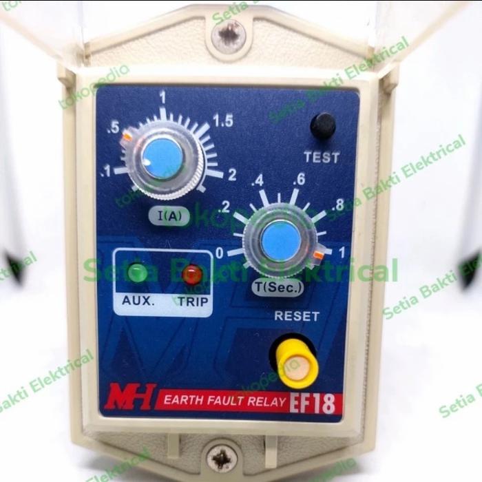 Jual Earth Fault Relay EFR EF18 merk MH EF18 current Range : 0,1-2A ...