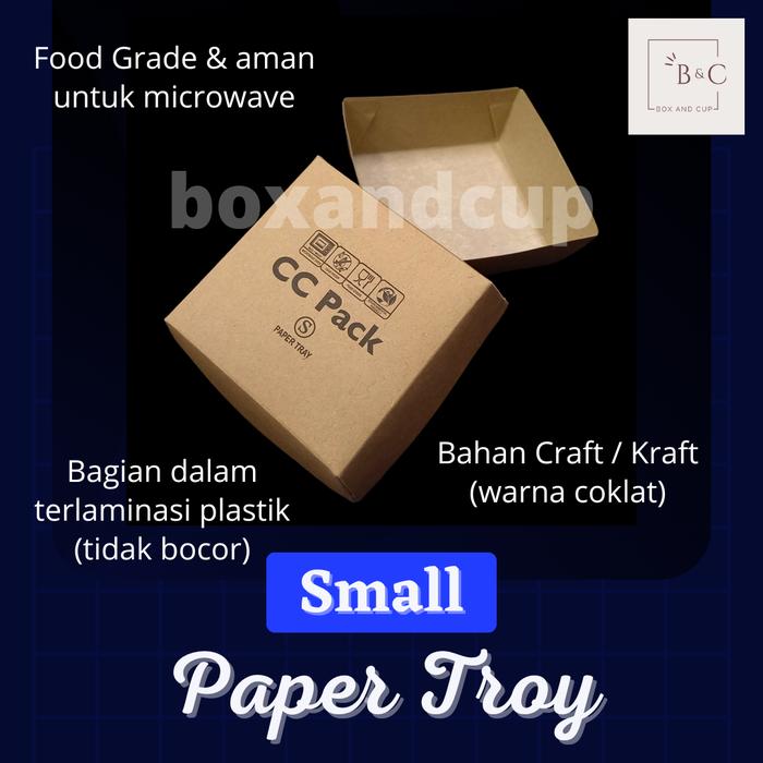 Jual Paper Food Tray Craft/ Wadah/ Nampan Makanan Kertas Kraft Ukuran S ...