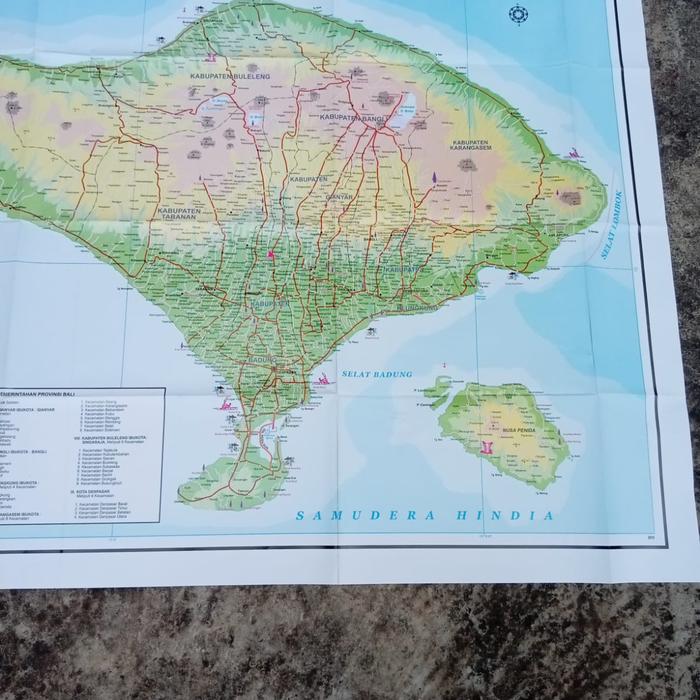 Jual Peta Provinsi Bali Lipat Di Seller Noelle - Cengkareng Timur, Kota ...