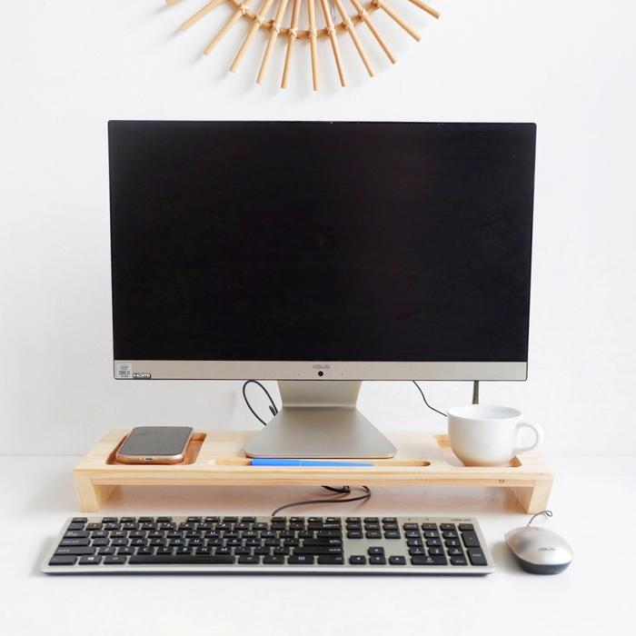 Promo Meja Monitor - Desktop Stand Wooden Ambalan Komputer Monitor ...