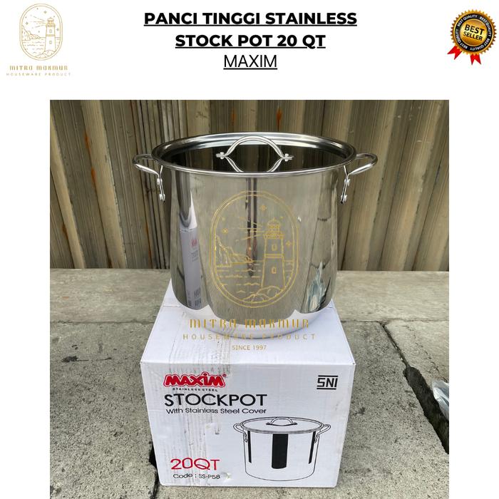 Jual PANCI STAINLESS 304 PANCI MASAK SOP BAKSO / STOCK POT 8 12 16 20 ...