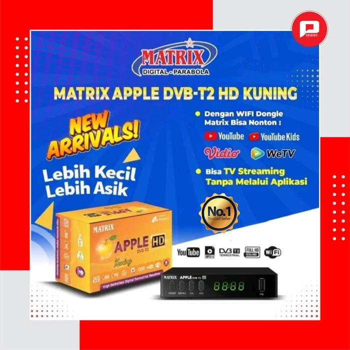 Promo SET TOP BOX MATRIX APPLE KUNING HD DVB-T2 RECEIVER TV DIGITAL ...