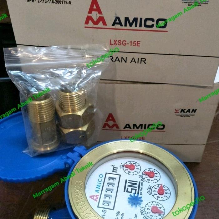 Jual water meter amico SNI 1/2 inch| Flow meter Amico LXSG 15 E SNI ...