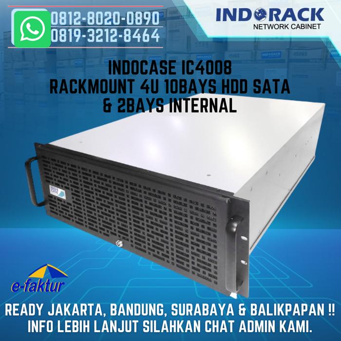 Jual INDOCASE RACKMOUNT 4U 10 BAY HDD SATA 2 BAY INTERNAL CASING SERVER ...