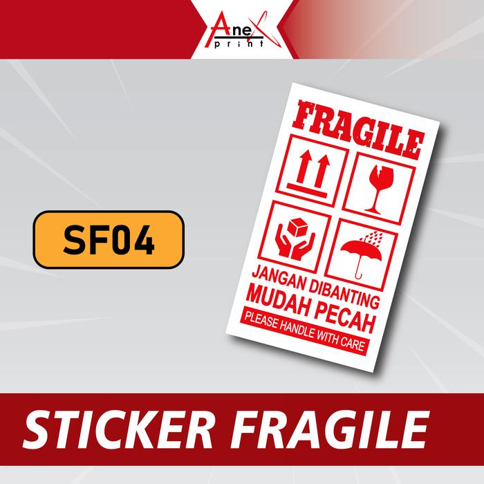 Jual STICKER LABEL FRAGILE PECAH BELAH / FRAGILE MAKANAN / STIKER ...