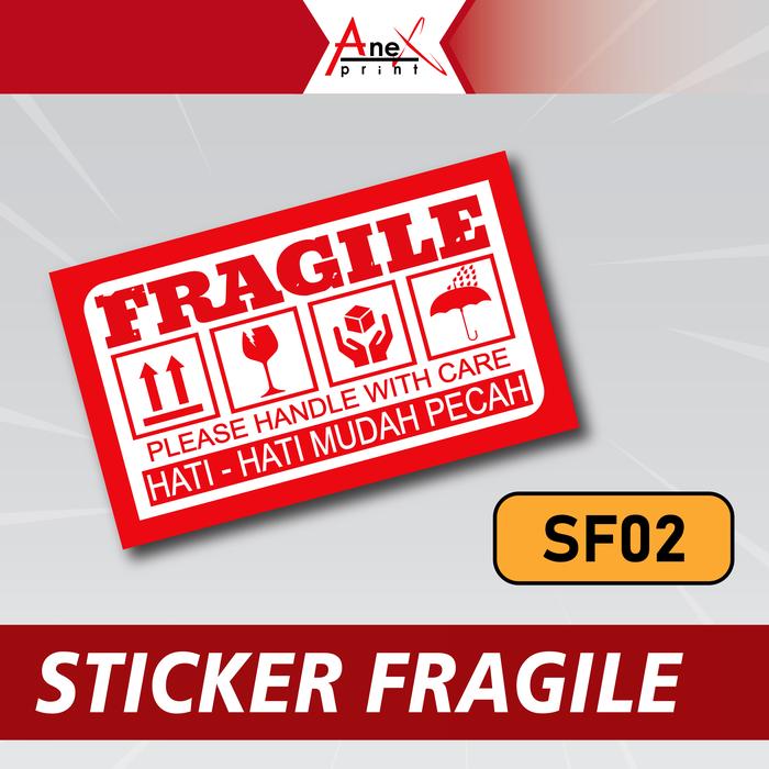 Jual STICKER LABEL FRAGILE PECAH BELAH / FRAGILE MAKANAN / STIKER ...