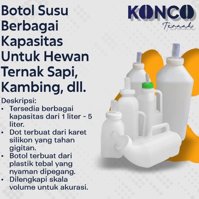 Jual Botol Susu anak Kambing Sapi Pedet Cempe Kuda Kerbau 850ML 1L 2L ...