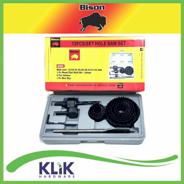 Jual Bison Hole Saw Set 13 Pcs Mata Bor Pelubang Kayu Pipa PVC Hidroponik - Kota Bandung - KLiK ...