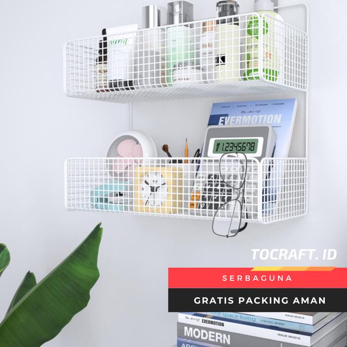 Jual Rak Korean Aesthetic Organizer Tempel Dinding Kamar Mandi ...