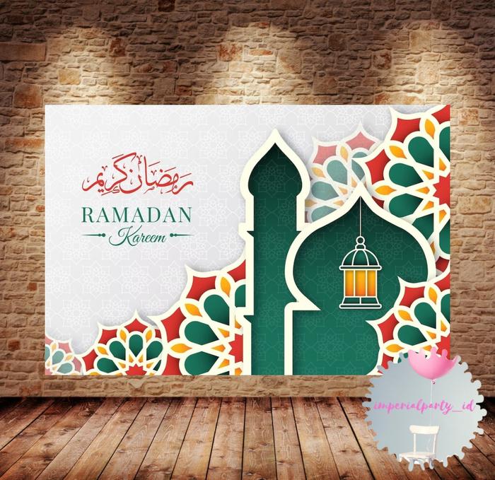 Jual Custom Backdrop Banner Spanduk Ramadhan Kareem Lebaran Eid Mubarak ...