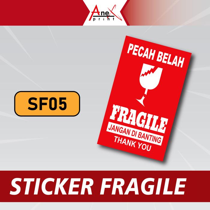 Jual STICKER LABEL FRAGILE PECAH BELAH / FRAGILE MAKANAN / STIKER ...