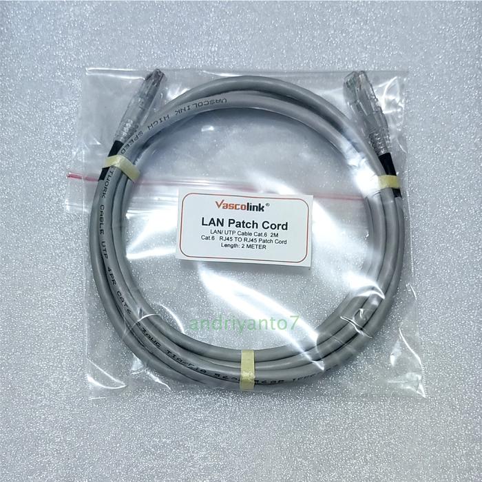 Jual Kabel Data LAN UTP Cat6 VASCOLINK Siap Pakai - 2M - Kota Depok ...