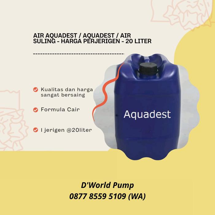 Jual Air Aquadest / Aquades / Air Suling - Harga Per jerigen - 20 liter ...