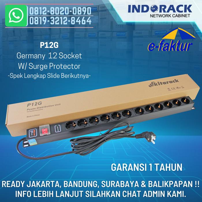 Jual PDU P12G STOP KONTAK RACK SERVER COLOKAN LISTRIK 12OUTLET GERMANY ...