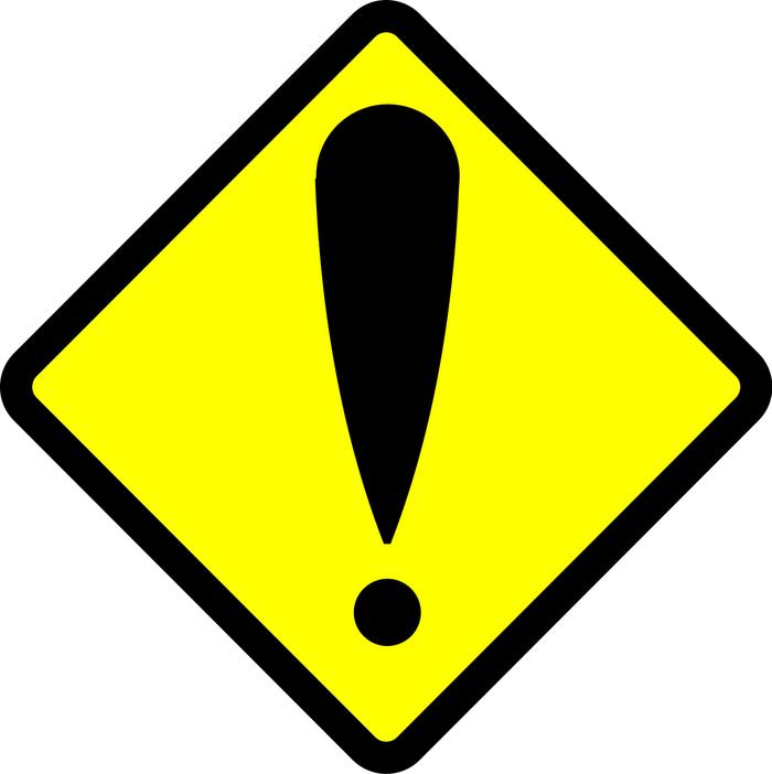 Jual Rambu Tanda Seru / Peringatan / Hati Hati Jalan Tol 60 x 60 bahan ...