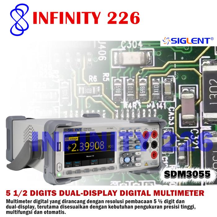 Jual 5 1/2 Digits Dual-Display Digital Multimeter Siglent SDM3055 ...