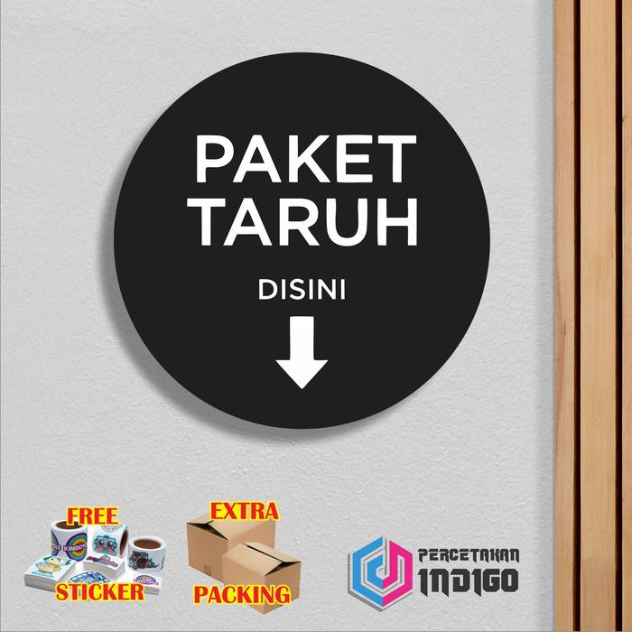 Jual Papan tanda akrilik sign board Bulat Paket Taruh Disini - Kab ...