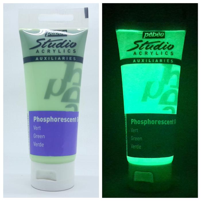 Jual Pebeo Glow In The Dark Acrylic Paint 100 ml Phosphorescent Gel ...