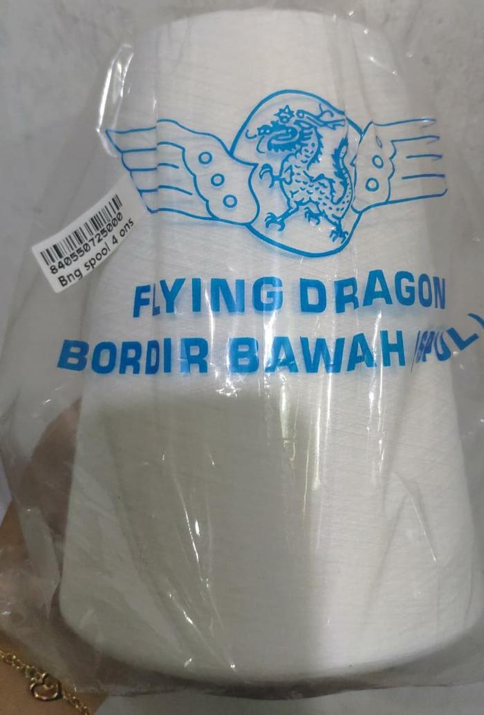 Jual Benang Bordir Bawah Spool Flying Dragon - Putih - Jakarta Barat ...