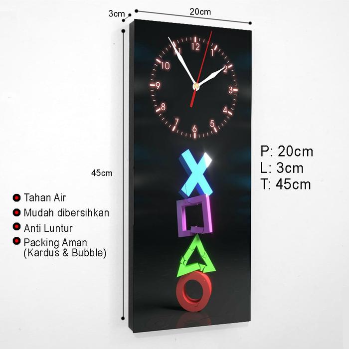 Jual Jam Dinding Gaming Hiasan Dinding Gamers PS Playstation - 3 - Kota ...