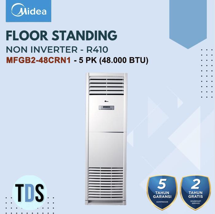 Promo Midea AC Floor Standing Standard MFGB2-48CRN1 ( 5 PK/R410) Cicil ...