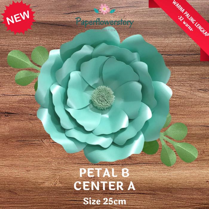 Jual Paper flower backdrop dekorasi bunga kertas Jasmine ukuran 25cm ...