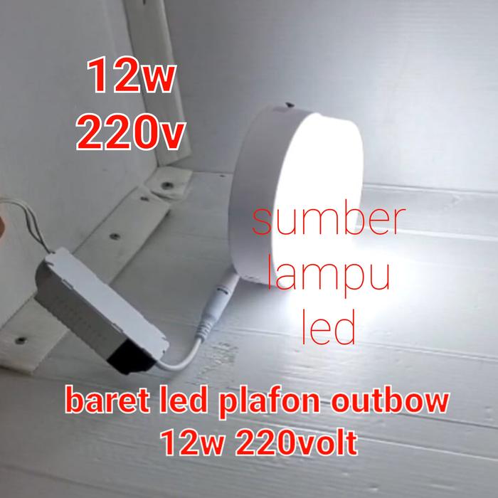 Jual teras plafon kanopi led 12w 12watt / baret led bulat 12 watt 12 w ...