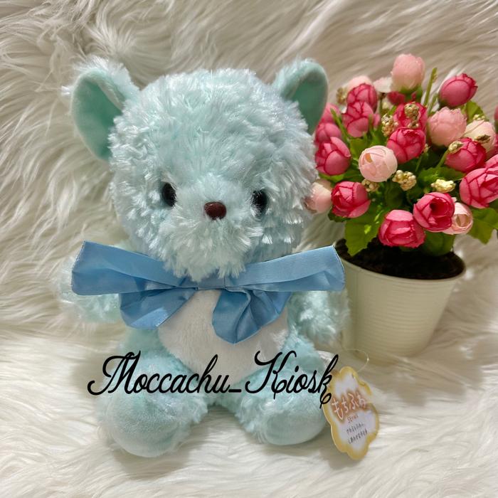 Jual Boneka teddy bear biru newborn baby boy / blue teddy bear plushie ...