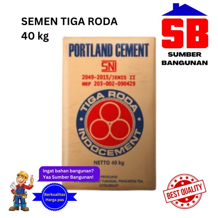 Jual SEMEN TIGA RODA 40 KG INDOCEMENT TIGARODA - Kab. Purwakarta ...