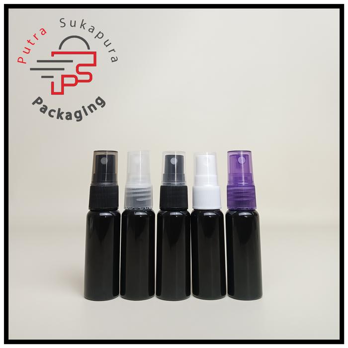 Jual botol spray 20ml hitam/botol plastik 20ml/spray neck 18 - Natural ...
