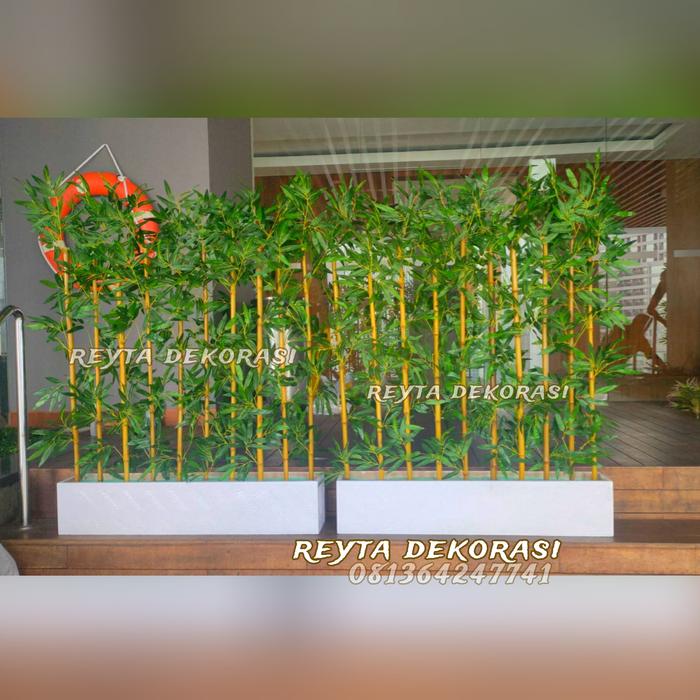 Jual BUNGA PLASTIK ARTIFICIAL HIAS POHON PARTISI BAMBU RIMBUN DAUN ...