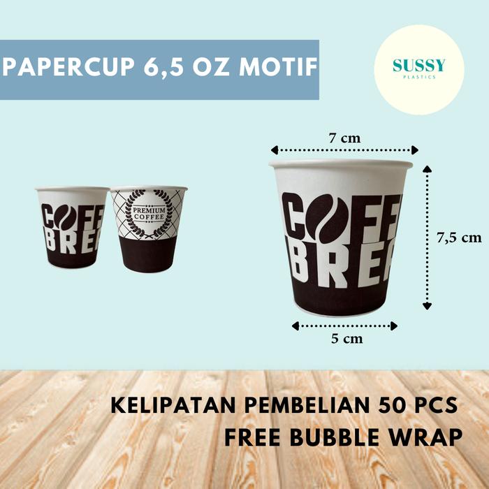 Jual PAPER CUP/CUP TAHAN PANAS 8OZ 240ML GELAS KERTAS KOPI TEH TAHAN PANAS - 6,5 OZ POLOS ...