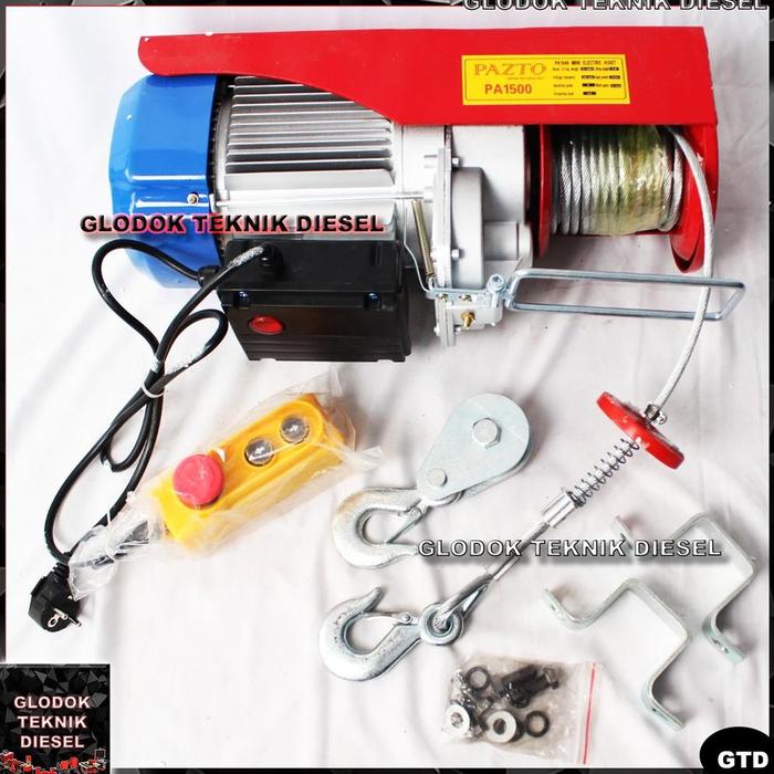 Jual PAZTO Mesin Hoist Electric Katrol Listrik 1500 kg x 20 M Seling ...