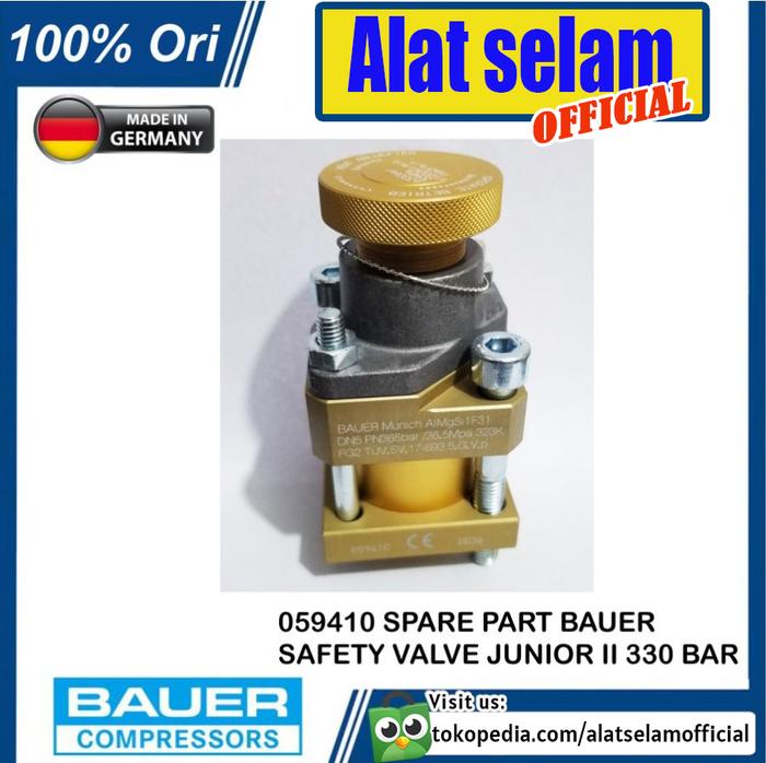 Jual 059410-330 Spare Part Compressor Bauer Safety Valve Junior II 330 ...